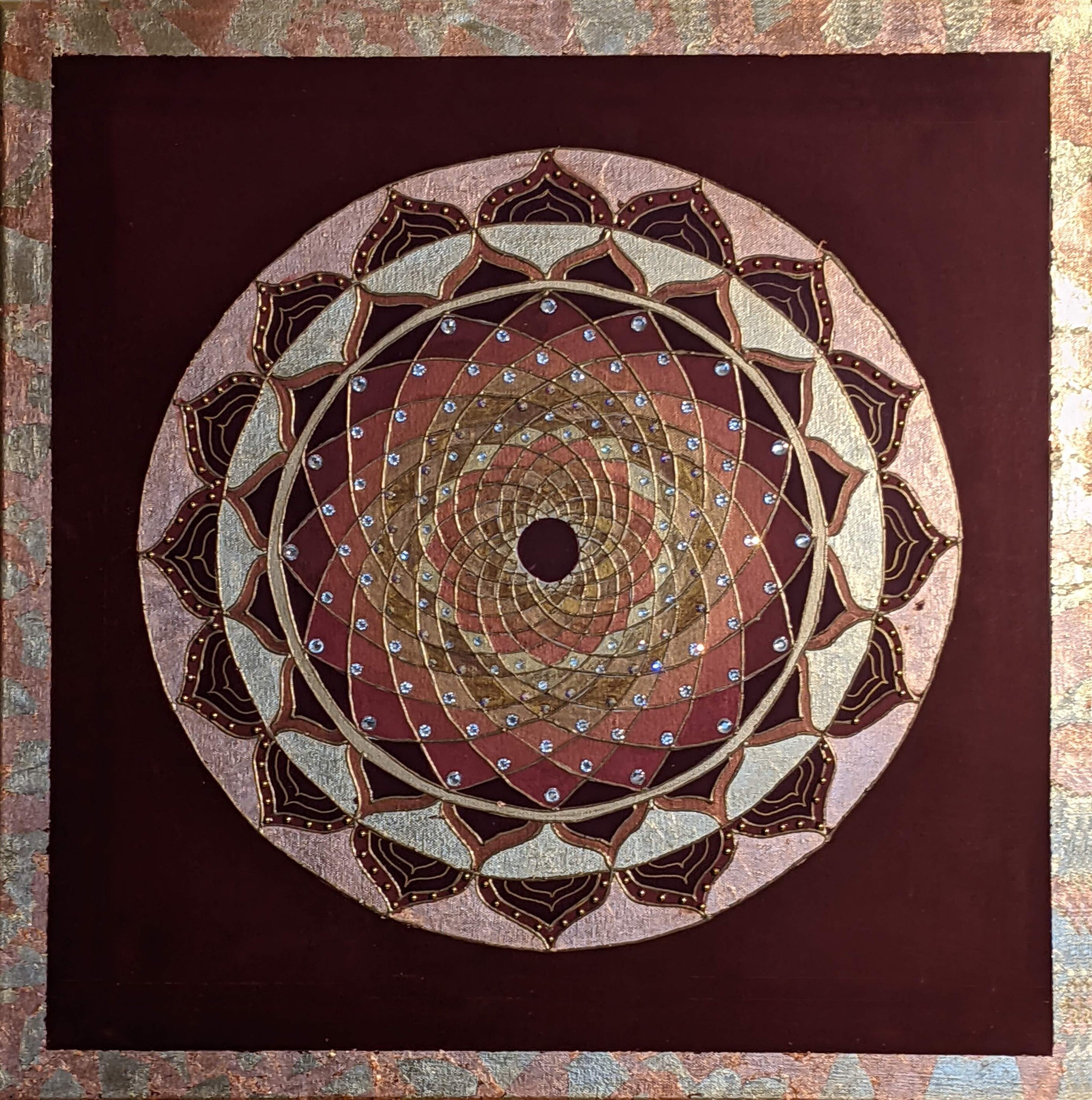 Red & Gold Metallic Mandala - Etsy