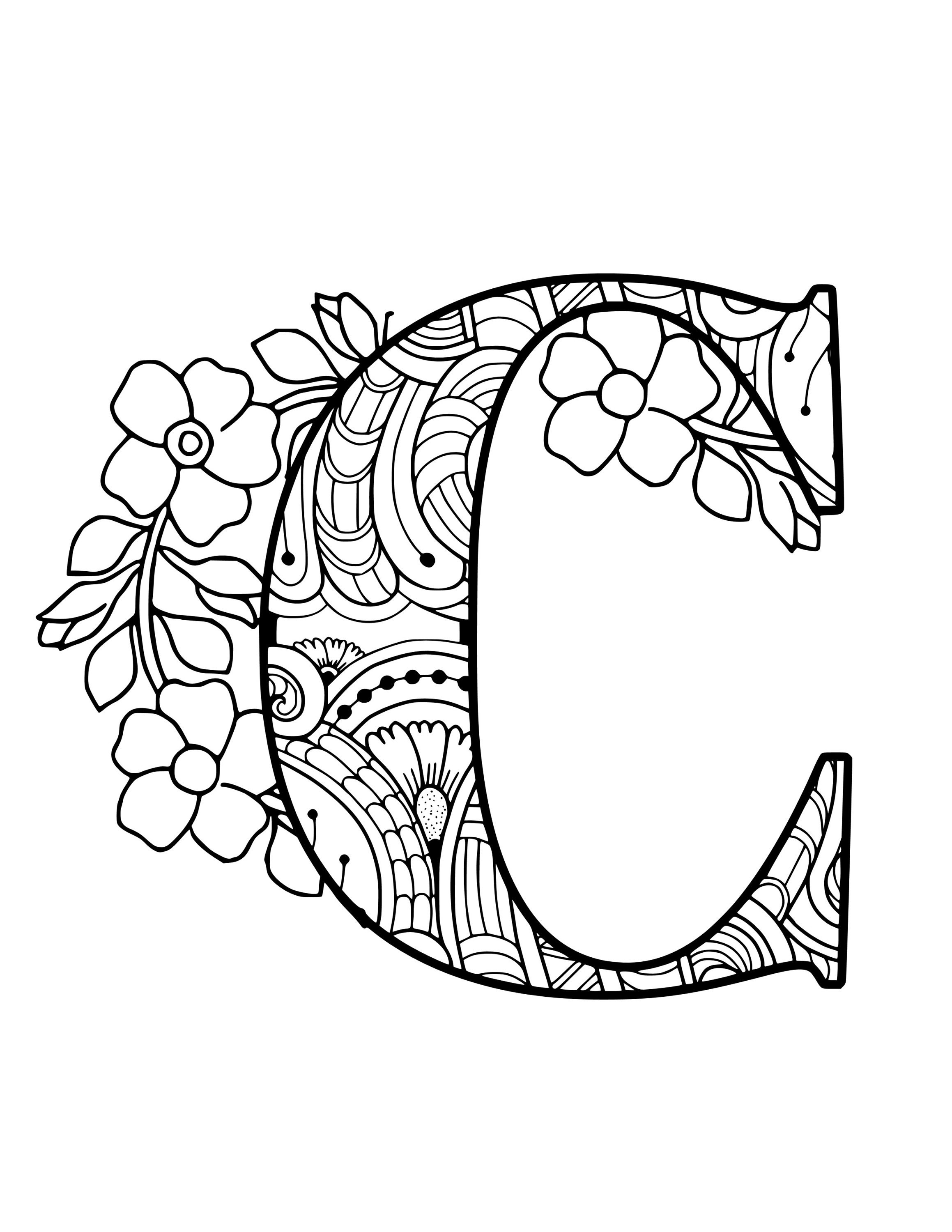 26 Mandala Style Alphabet Letters Coloring Pages Printable - Etsy UK