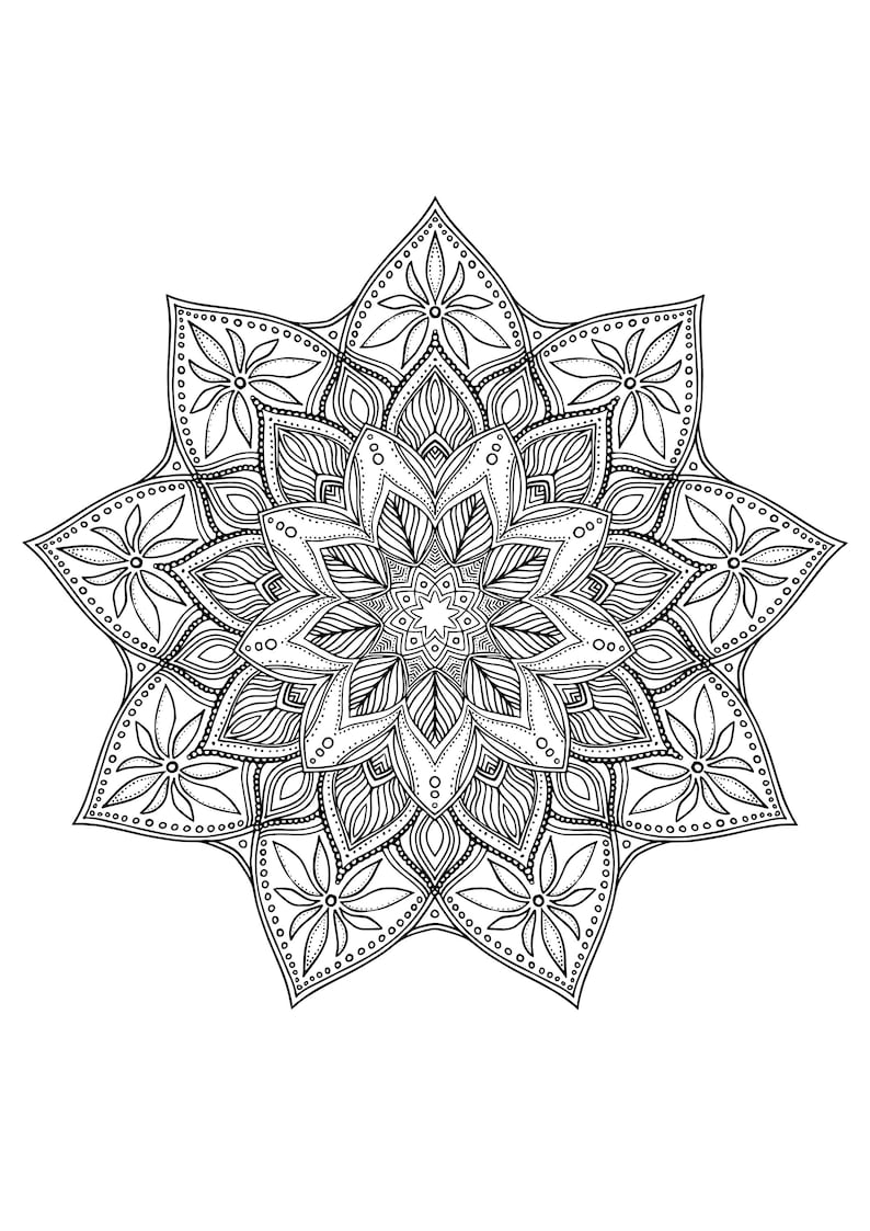 20 Mandala Colouring Pages, Intricate Mandalas, Adult Colouring Book ...