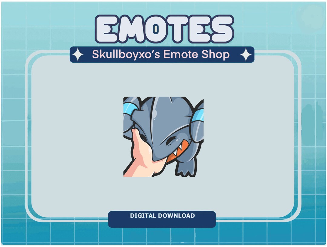 Gible Biting Twitch Emote and Discord Sticker - Etsy