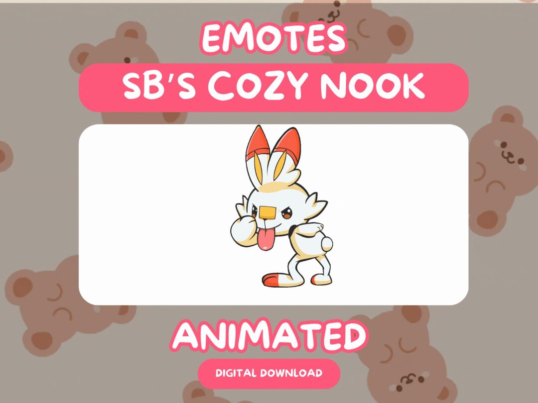 Scorbunny Taunt Animated Emote for Twitch and Discord - Etsy