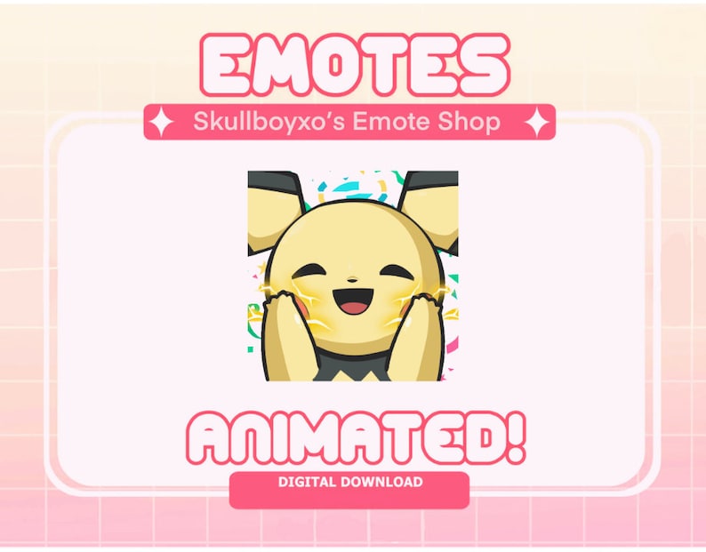 Pichu Animated Emote for Twitch and Discord - Etsy