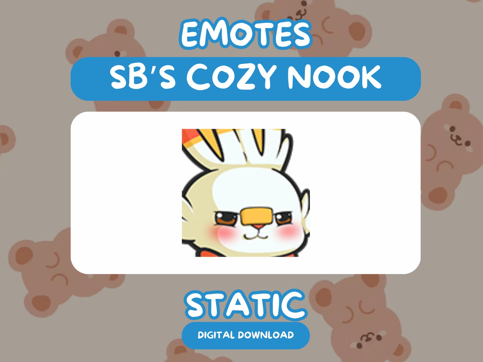 Scorbunny Smug Emote for Twitch and Discord - Etsy