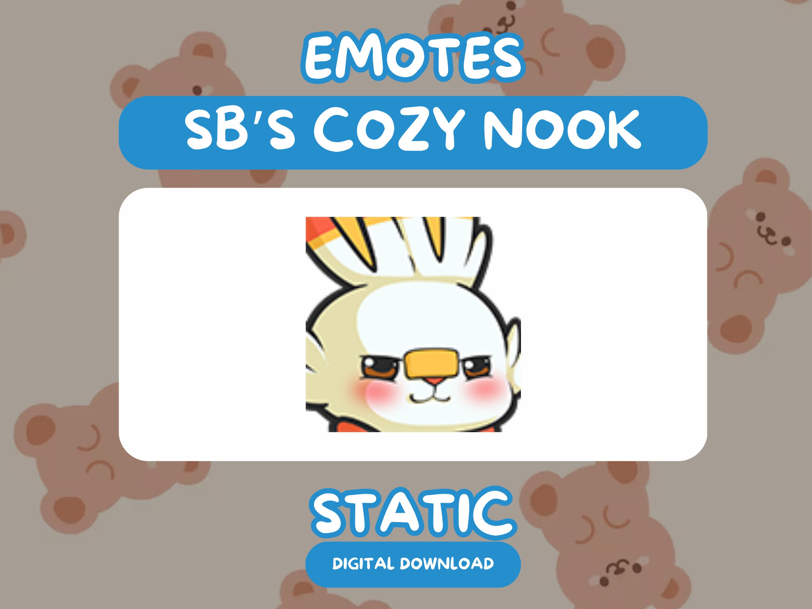 Scorbunny Smug Emote for Twitch and Discord - Etsy