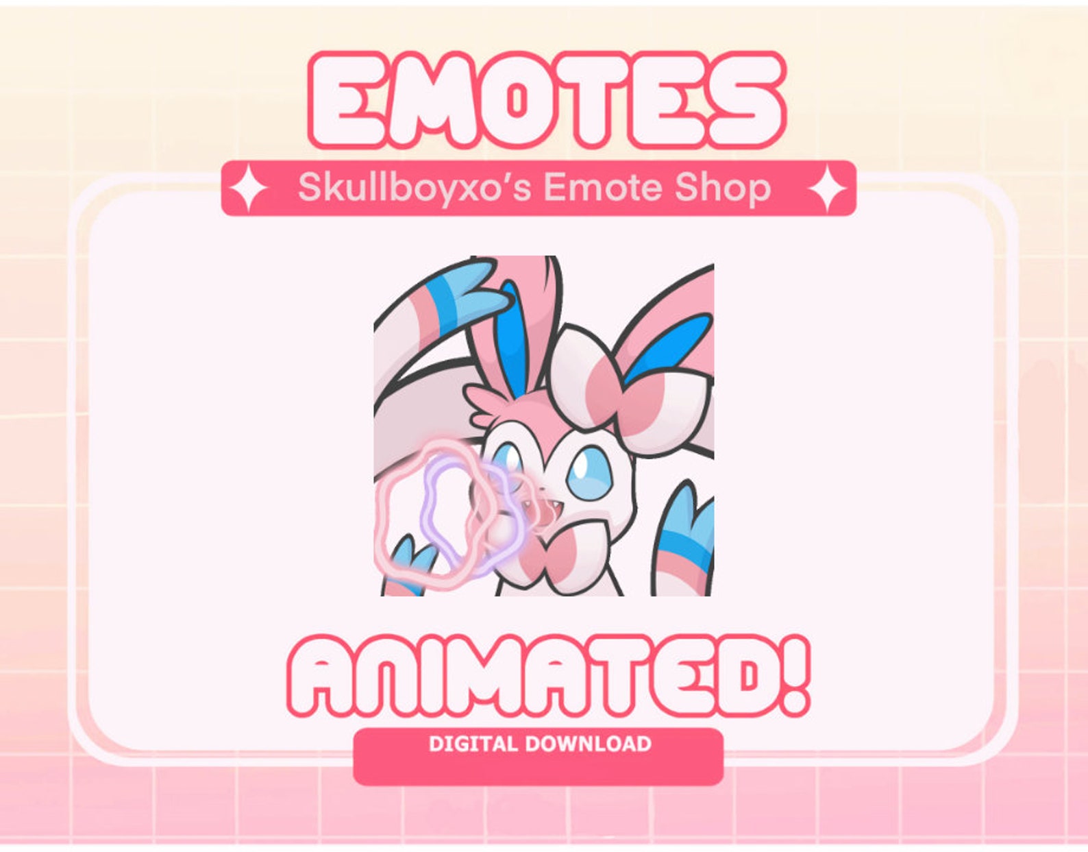 Sylveon Hyper Voice Animated Emote - Etsy