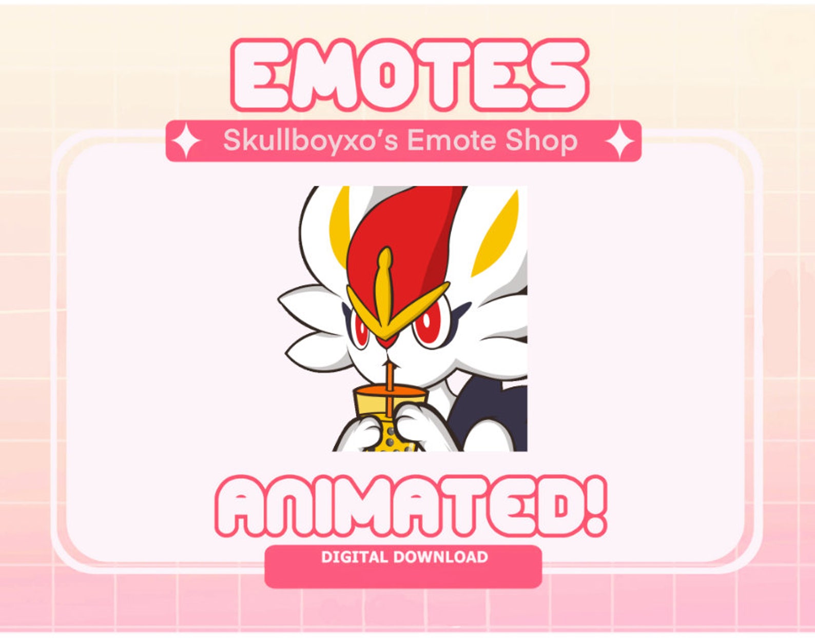 Cinderace Sip Animated Emote for Twitch and Discord - Etsy