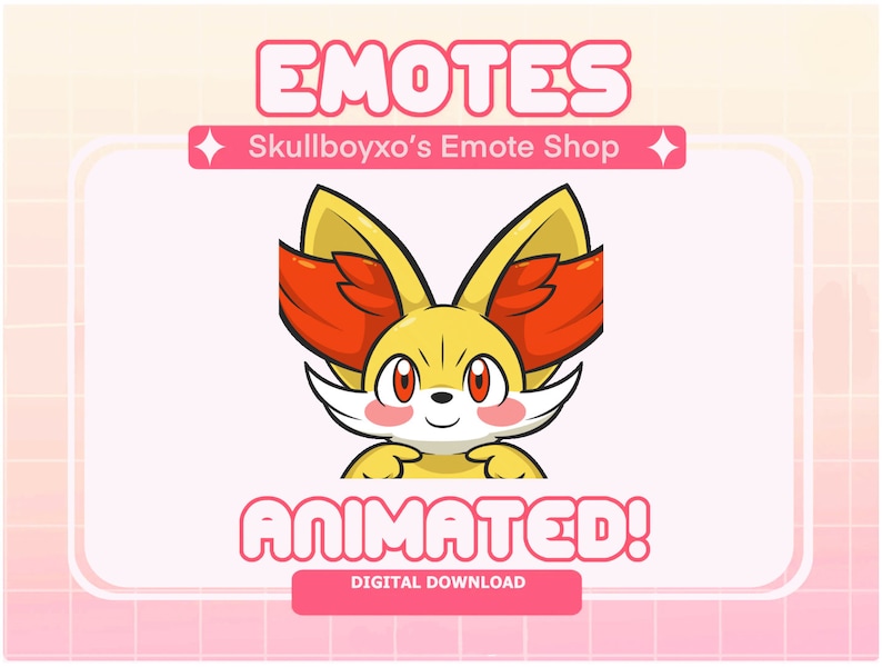 Fenekin Shy Animated Emote for Twitch and Discord - Etsy