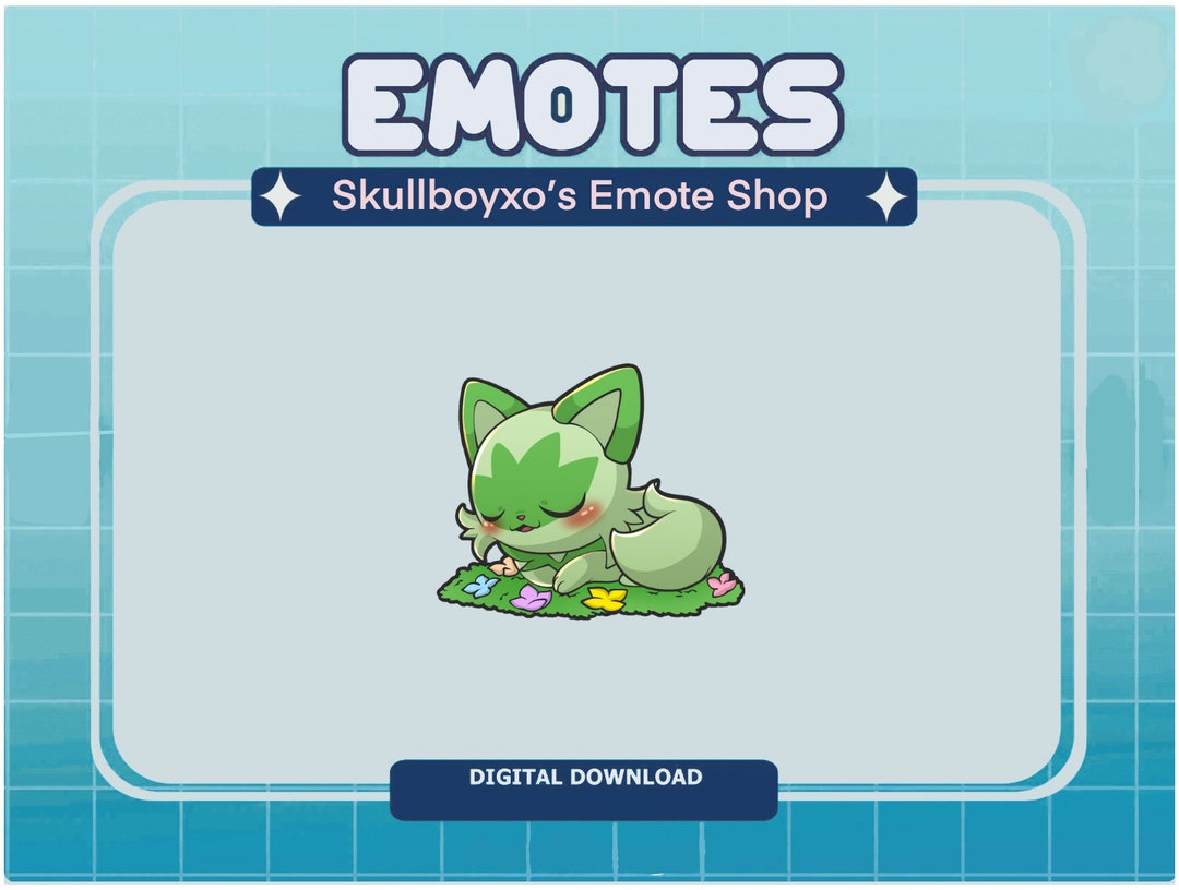 Sprigatito Sleeping Emote - Etsy