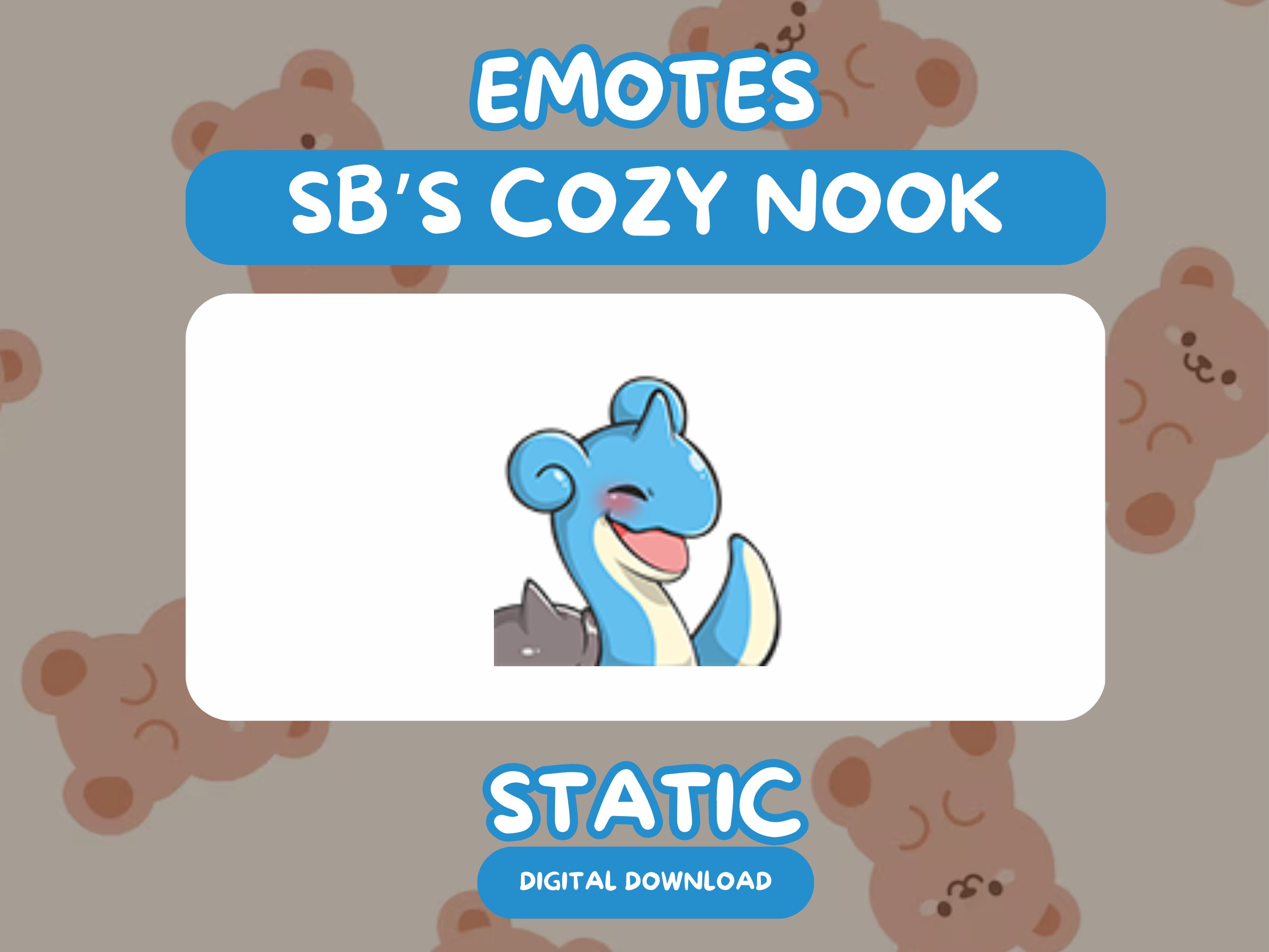 Lapras Hi Pokemon Twitch and Discord Emote - Etsy