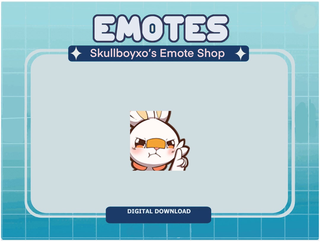 Scorbunny Pointing Twitch Emote - Etsy