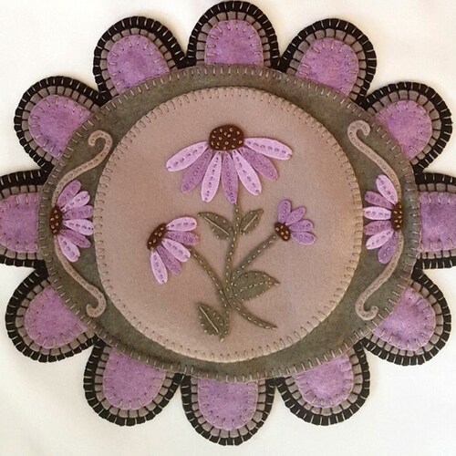 Pre-washed Wool Felt Penny Rug Kit Peek A Boo Penny Lane - Etsy