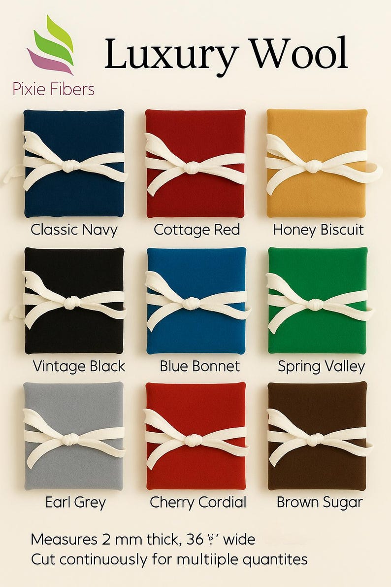 Luxury Wool Felt – 100% Virgin Merino Wool – 2mm Thick – 36" Wide ...