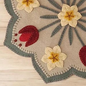 Pre-washed Wool Felt Penny Rug Kit - Spring Blossoms - Penny Lane ...