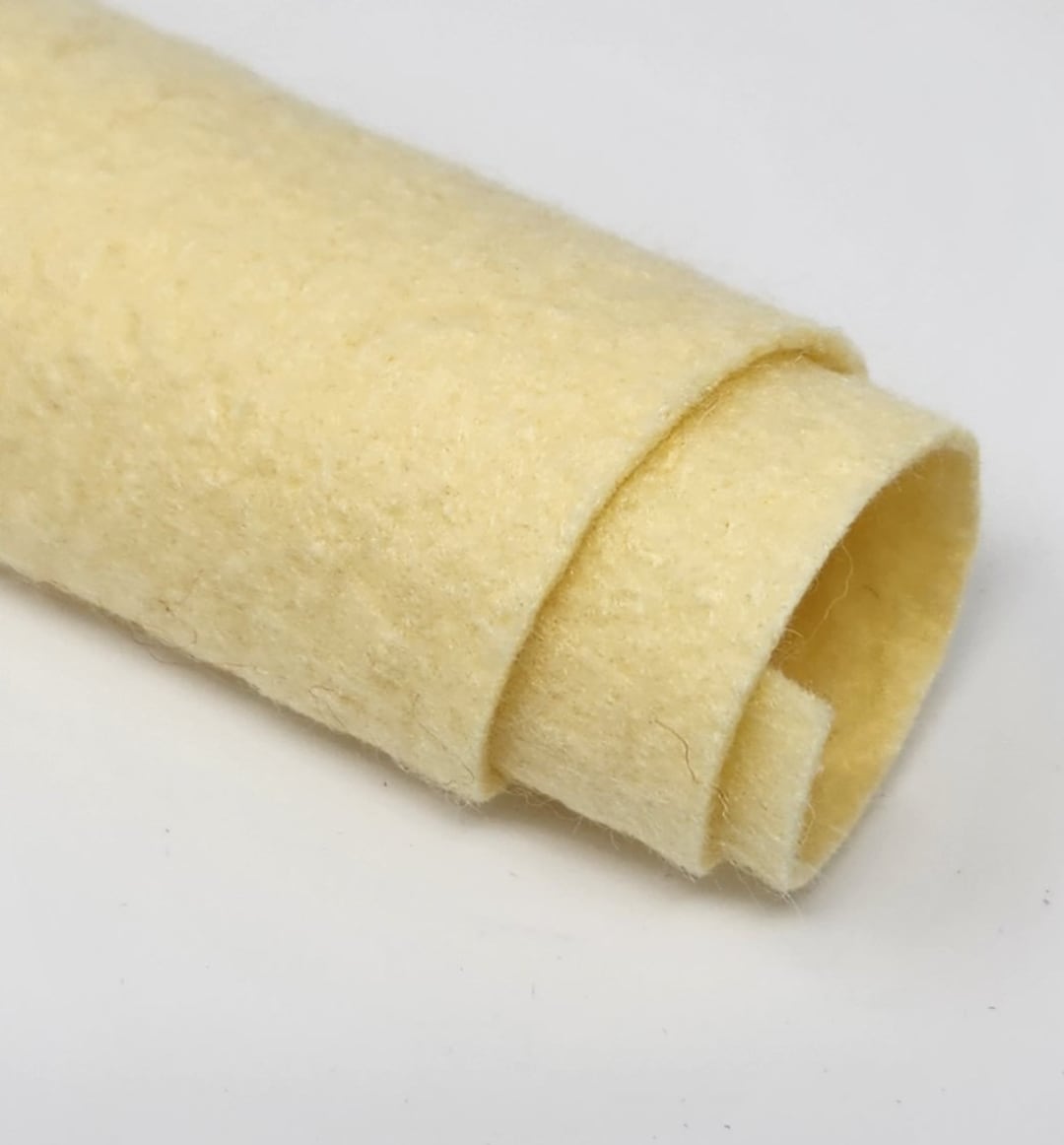 Straw - Hand Washed Merino Wool Blend Felt Very Light Yellow | Soft ...
