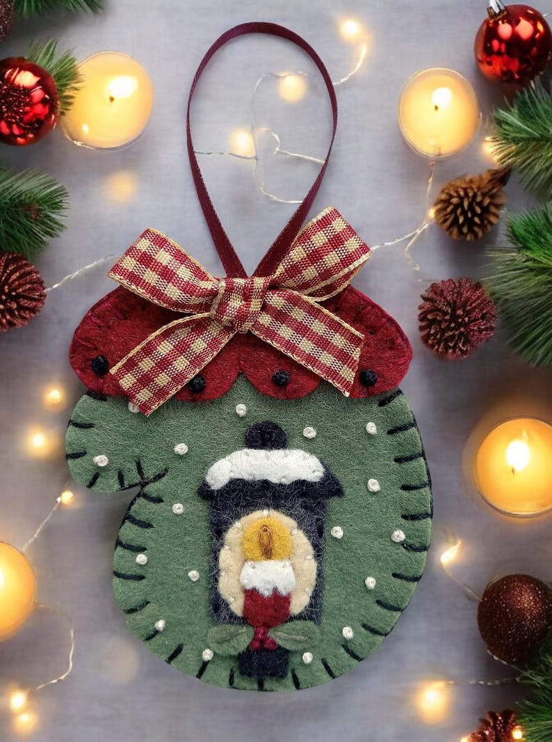 Pre-cut Wool Blend Felt Merry Mittens Ornament Kit - Penny Lane ...
