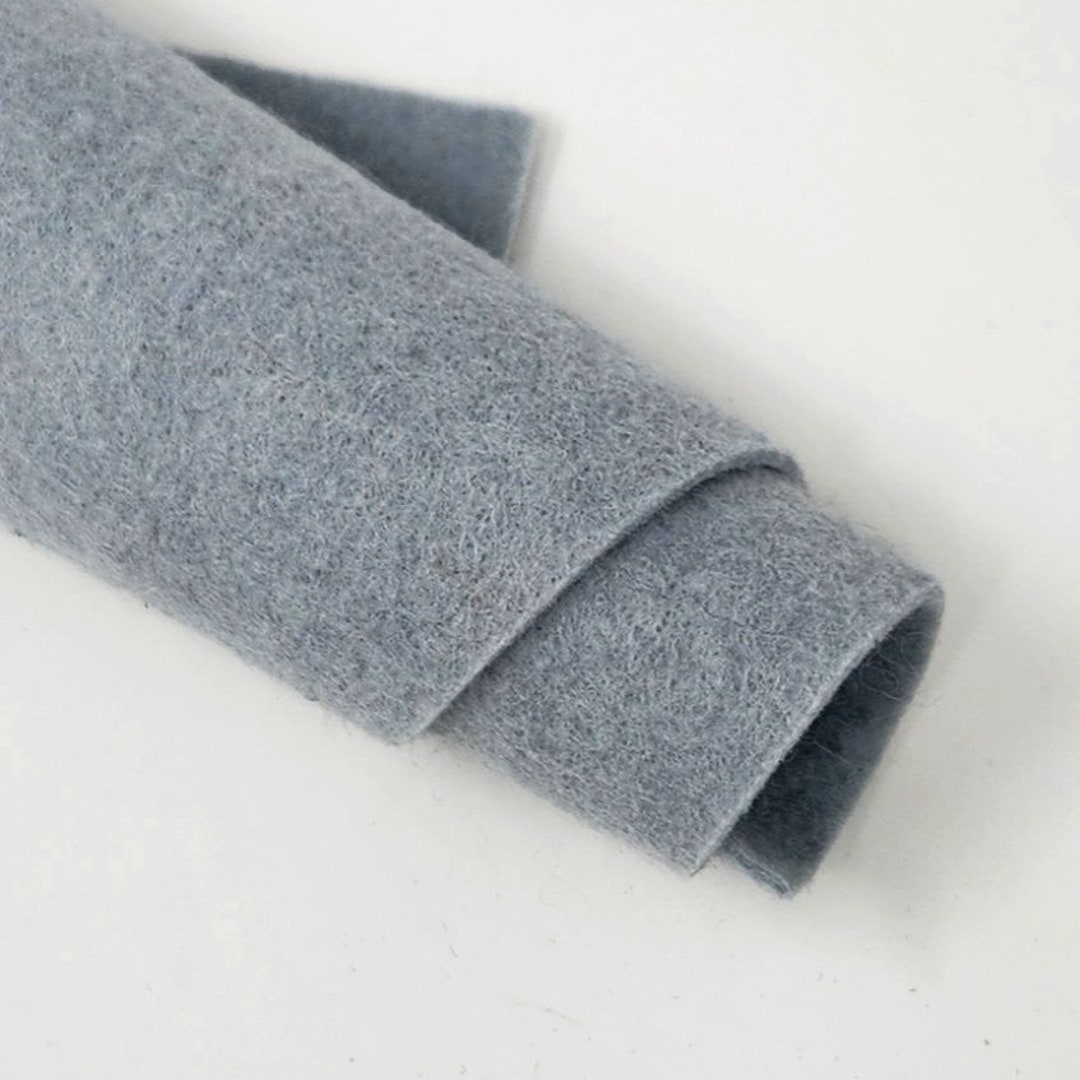 Morning Air - Hand Washed Merino Wool Blend Felt - Grey | Blue | Soft ...