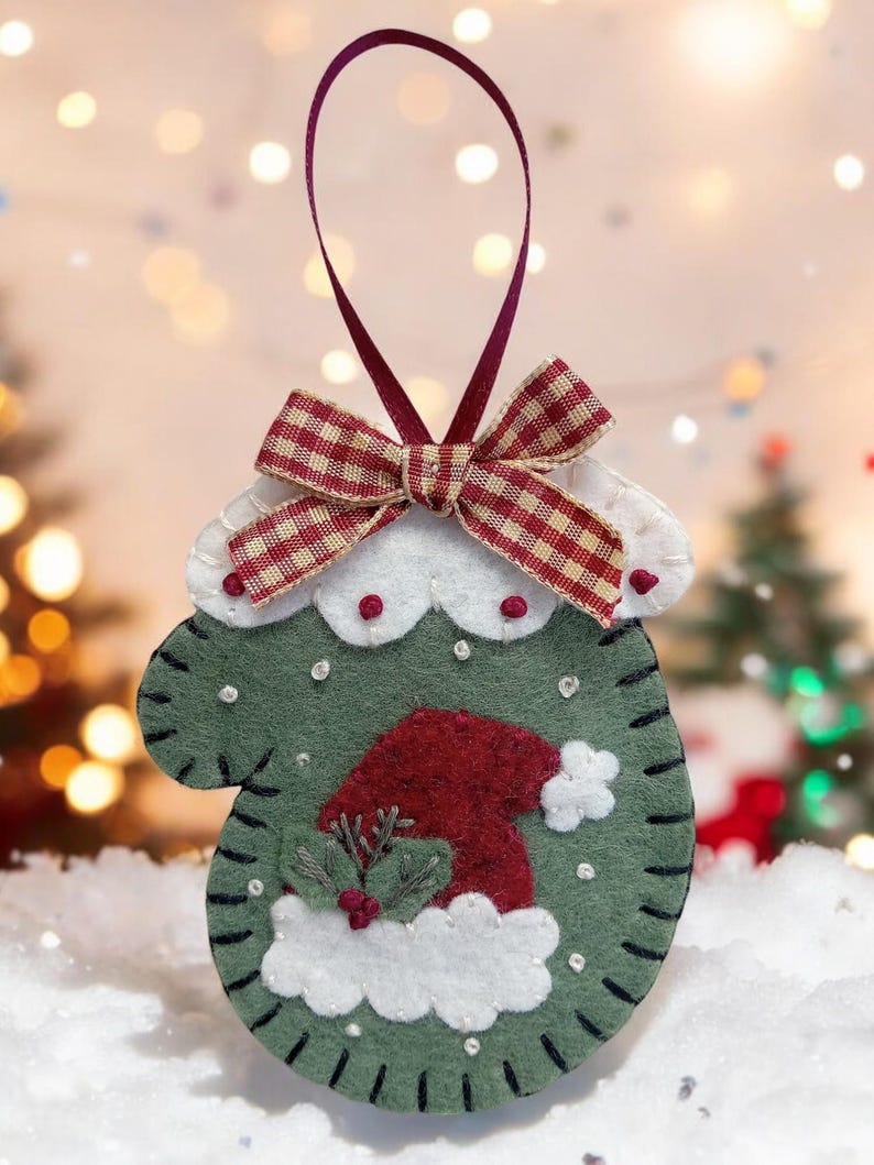 Pre-cut Wool Blend Felt Merry Mittens Ornament Kit - Penny Lane ...