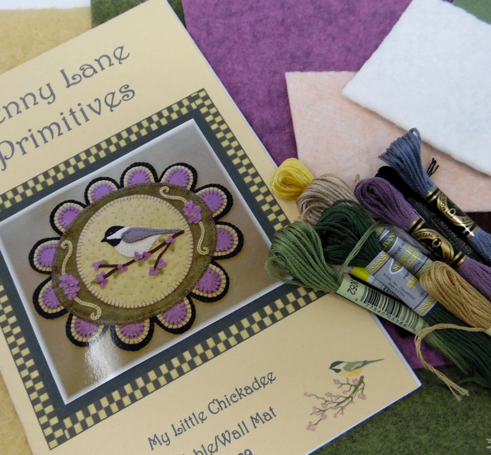 Pre-washed Wool Felt Penny Rug Kit My Little Chickadee - Etsy