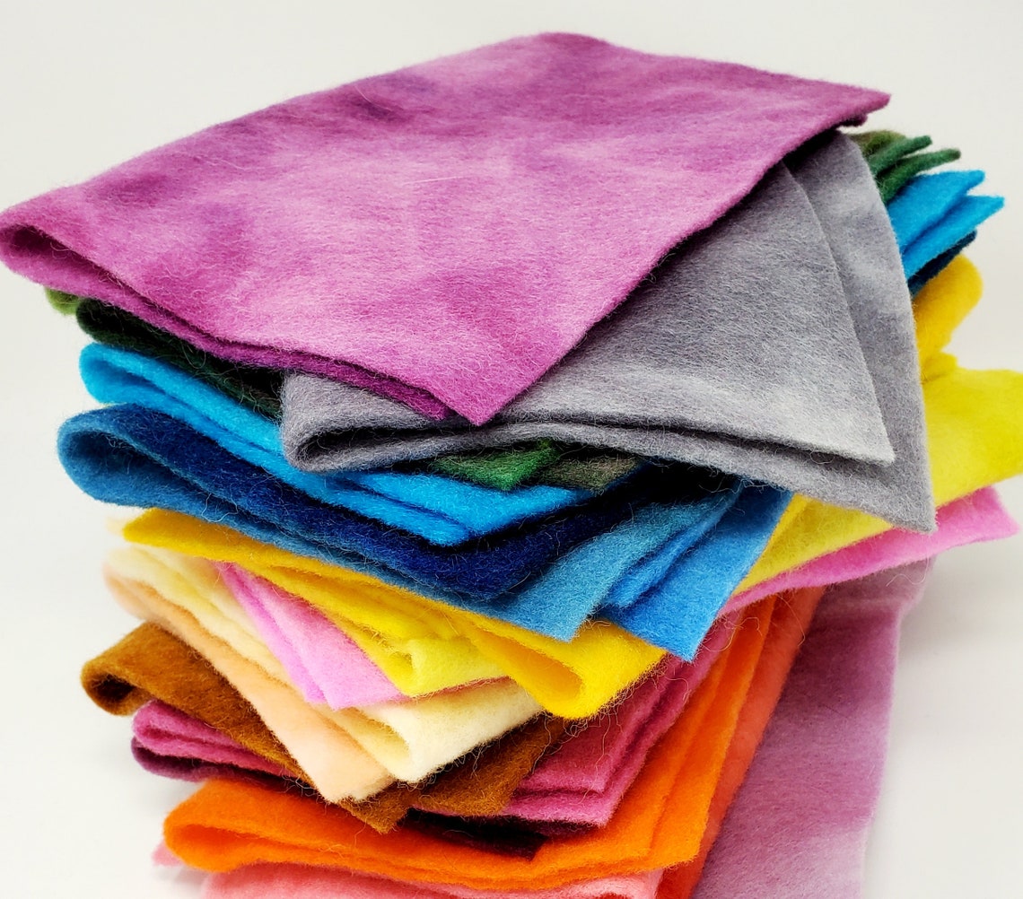 Hand Dyed 100% Merino Wool Felt Sheets 9x12 | Etsy