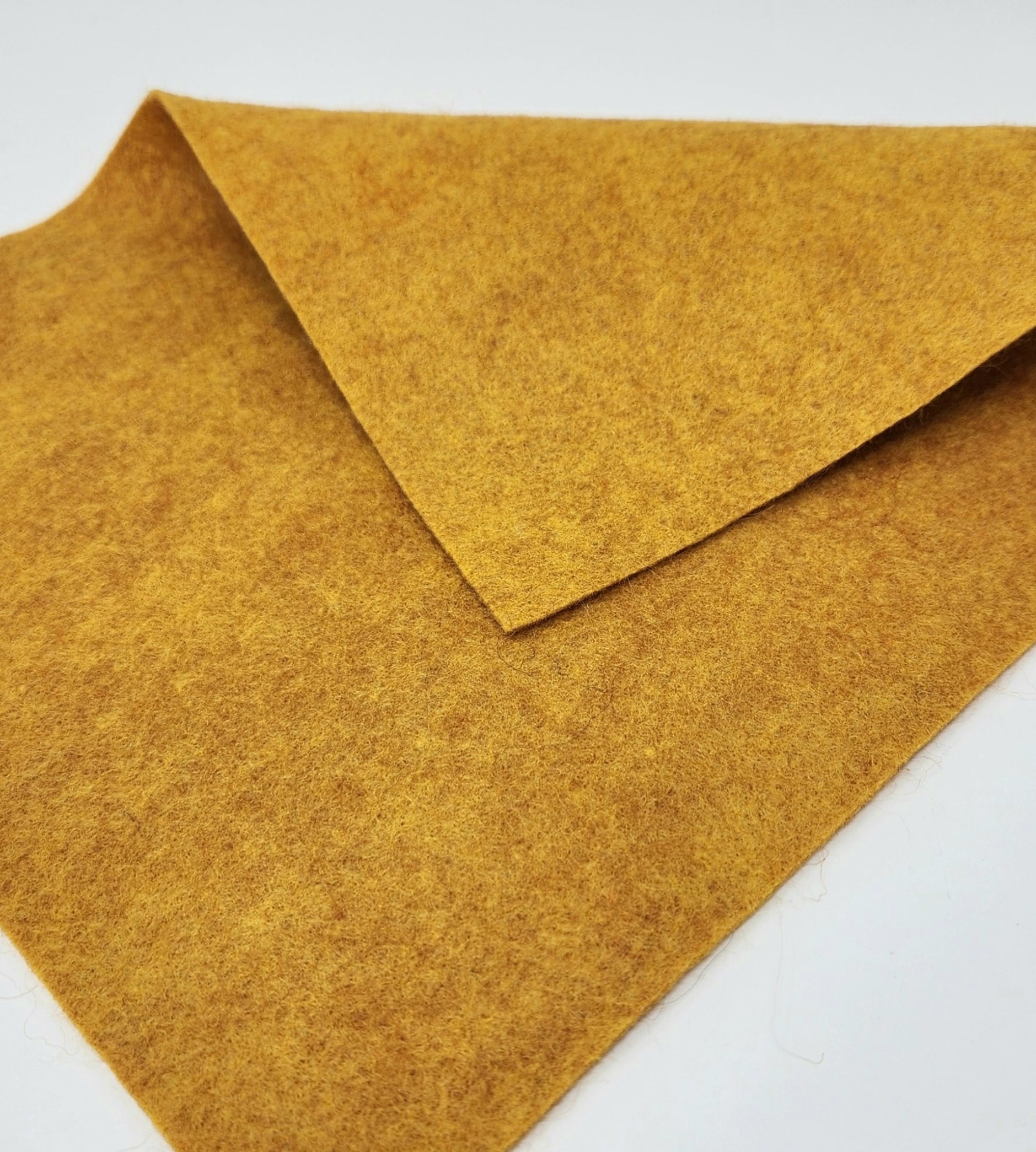 Mustard Seed - Hand Washed Merino Wool Blend Felt Gold | Soft & Durable ...