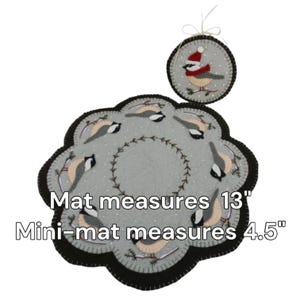 Pre-washed Wool Felt Penny Rug Kit - Cheerful Chickadee - Penny Lane ...