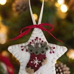Christmas Stars Felt Ornament Kit Precut Wool Blend Felt Pieces - Etsy