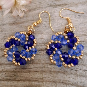 Bicone Bead Earrings, Round Lightweight Green Beaded Earrings Dangle ...