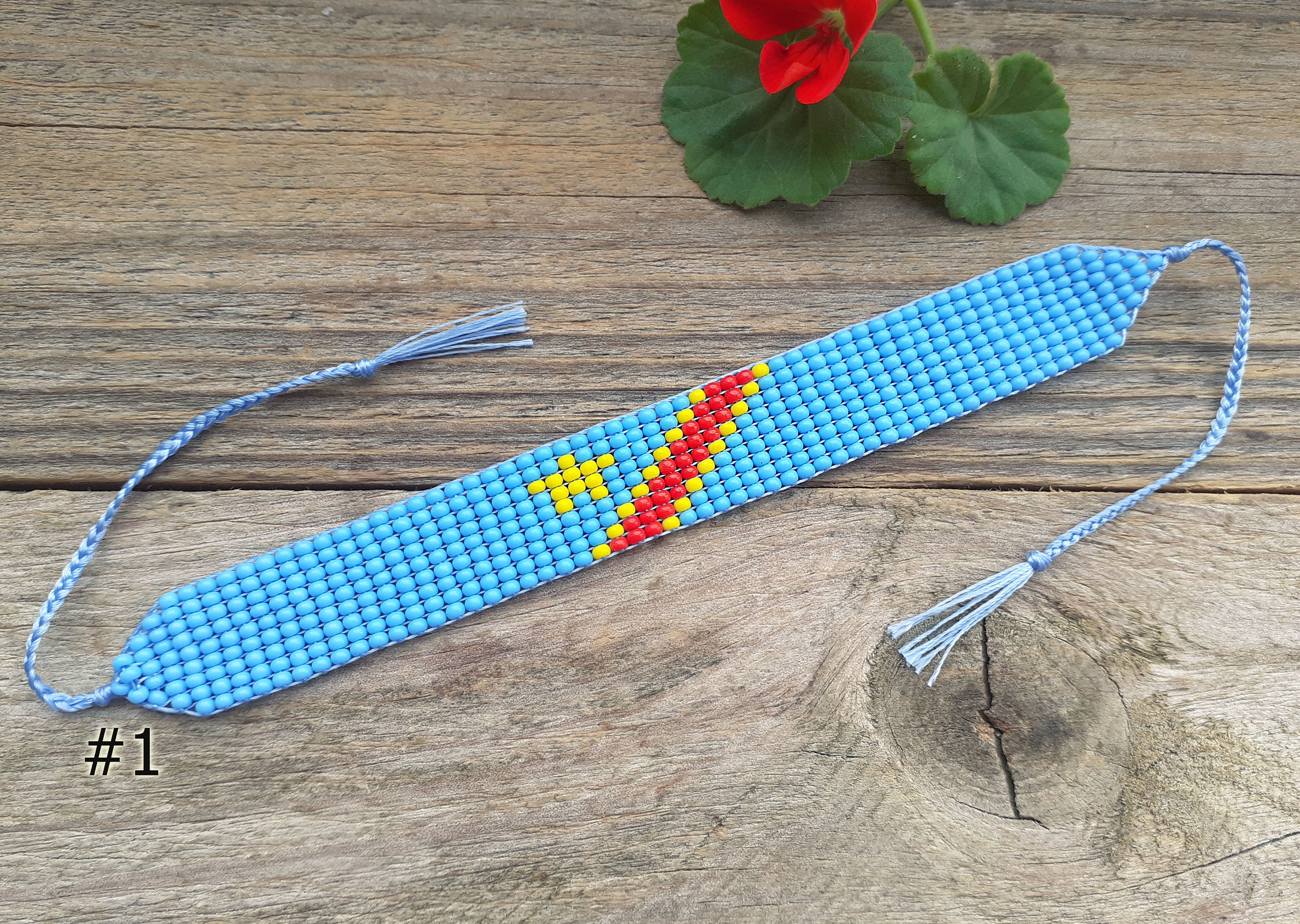 Congo Flag Bracelet Central African Beaded Wristband Loom - Etsy
