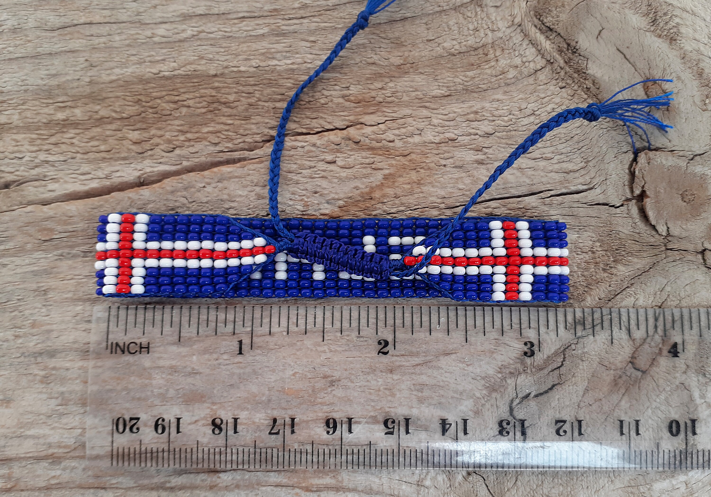 Iceland Flag Bracelet, Custom Flag Beaded Wristband, Seed Bead ...
