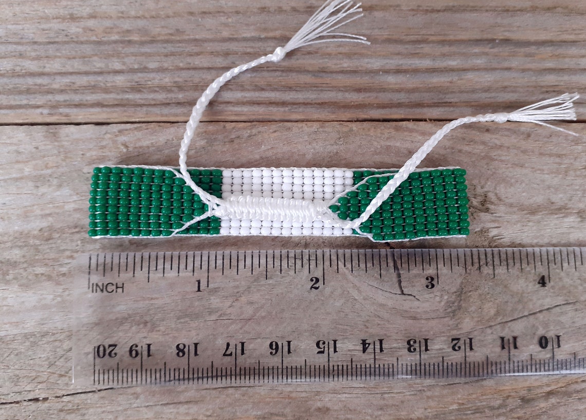 Nigeria Flag Bracelet Patriotic Beaded Wristband Loom | Etsy