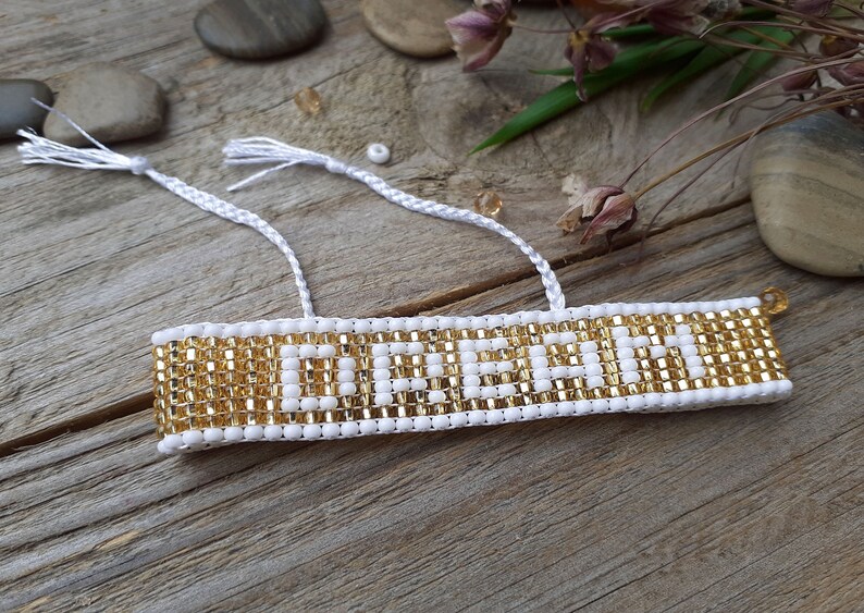 Dream Bracelet Custom Motivational Inscription Personalized | Etsy