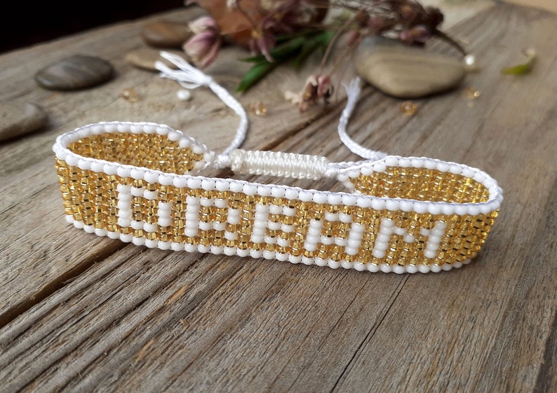 Dream Bracelet Custom Motivational Inscription Personalized | Etsy