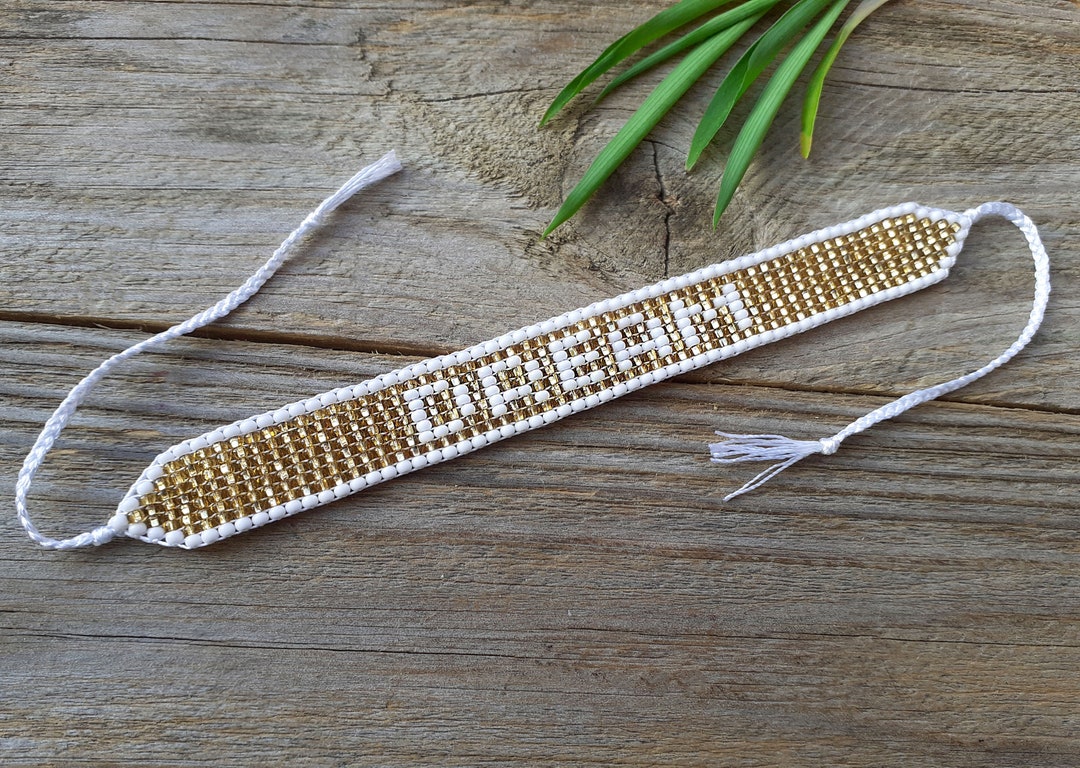 Dream Bracelet Custom Motivational Inscription Personalized Beaded ...