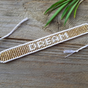 Dream Bracelet Custom Motivational Inscription Personalized Beaded ...