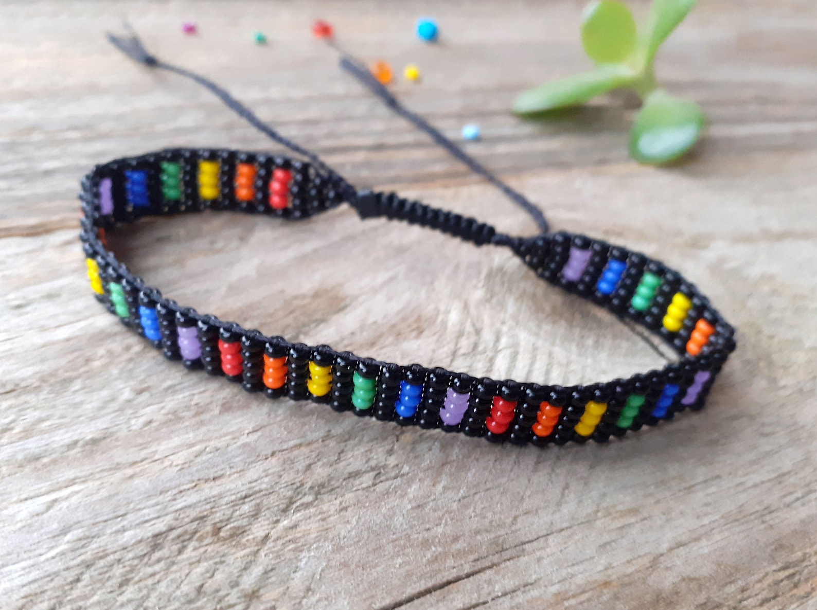 Gay Pride Bracelet LGBT Flag Beaded Hand Woven Loom Bracelet - Etsy
