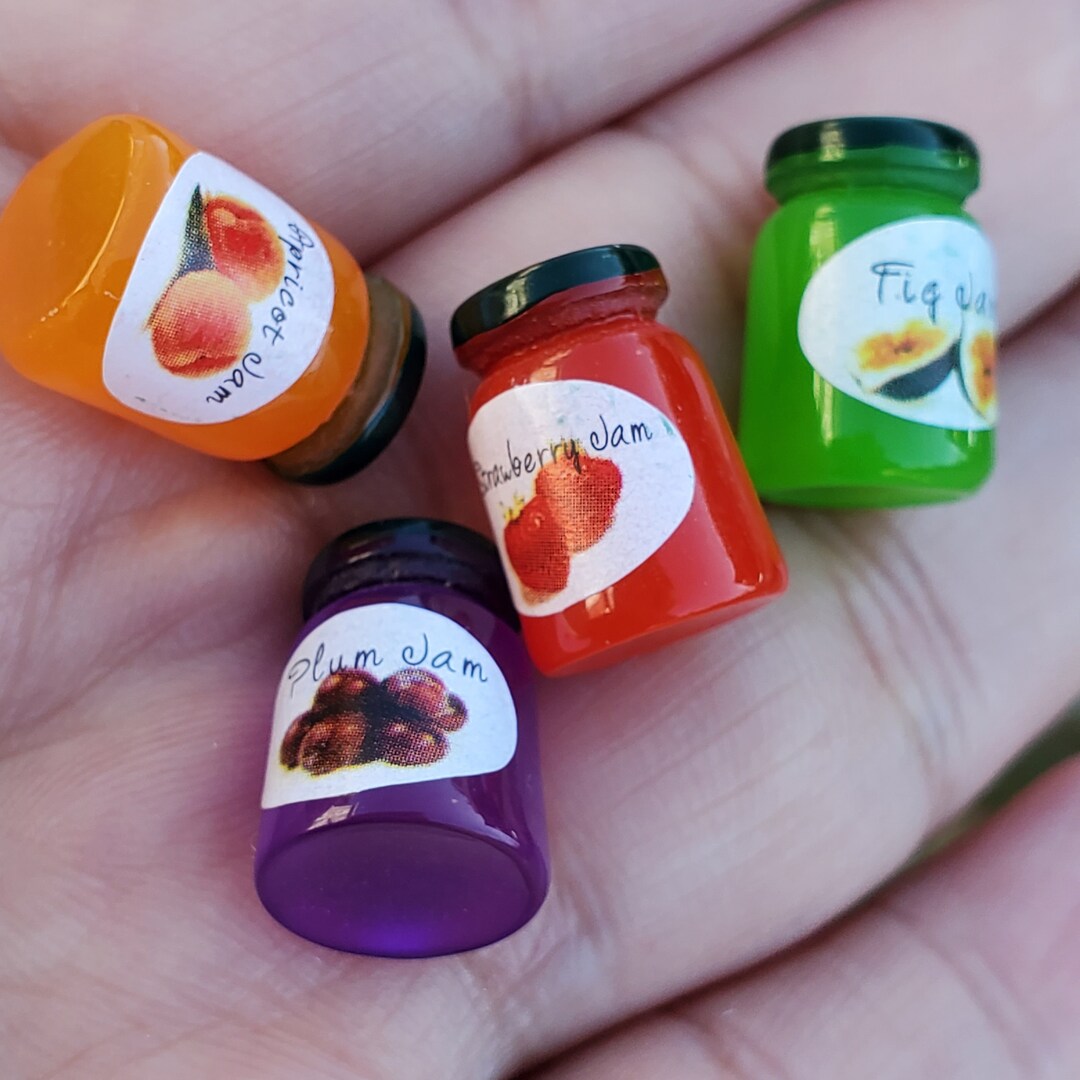 Set of 4 Miniatures Jars of Jelly Jam to 1:12 Scale for Dollhouses - Etsy
