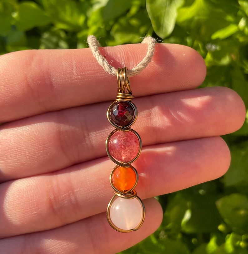 Self Love Necklace Crystal Love Necklace Wire Wrap Necklace | Etsy