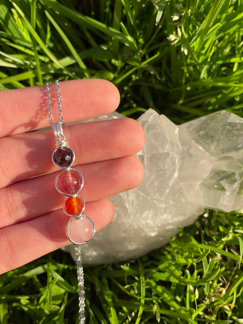 Self Love Necklace Crystal Love Necklace Wire Wrap Necklace | Etsy