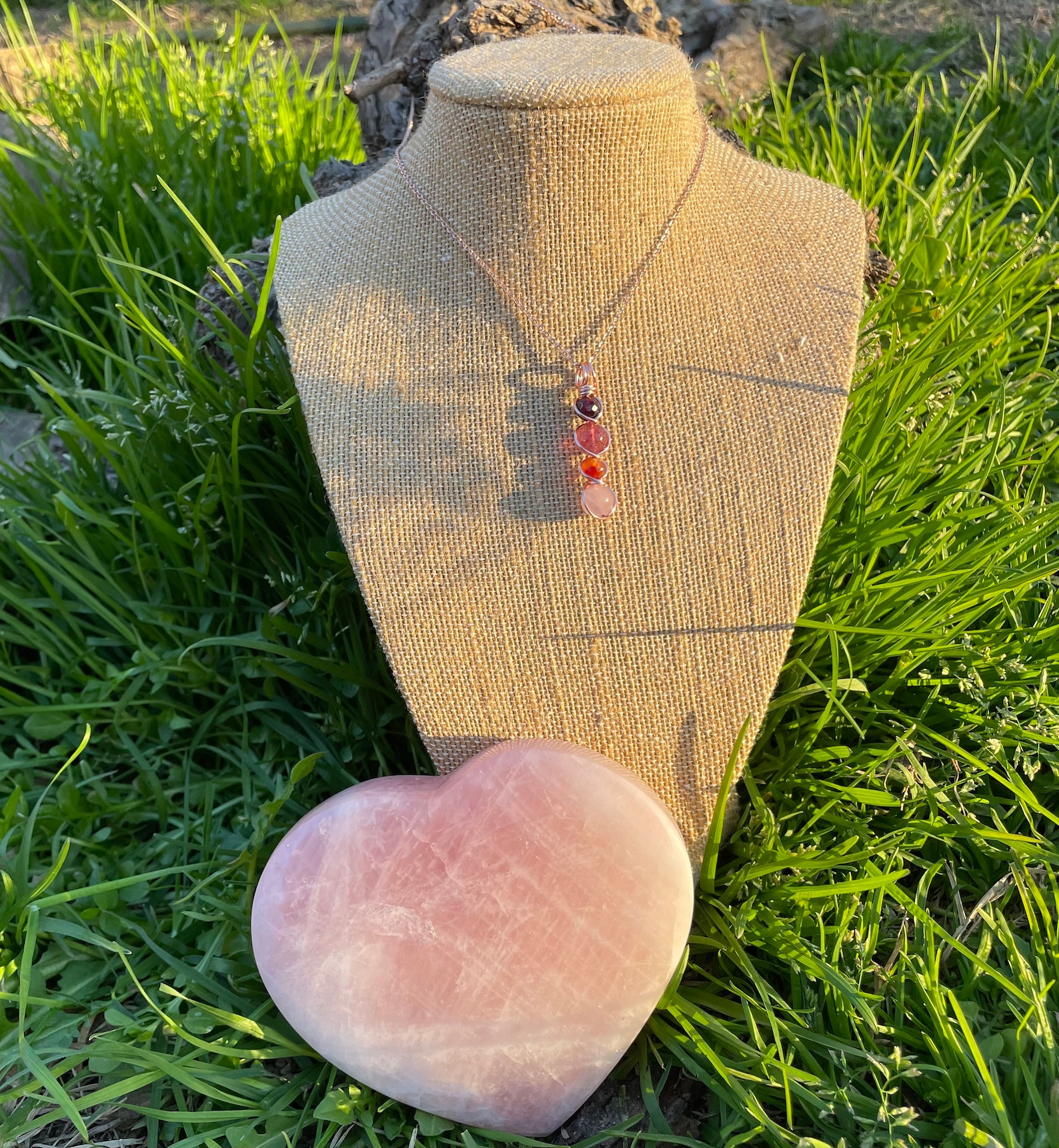 Self Love Necklace Crystal Love Necklace Wire Wrap Necklace | Etsy