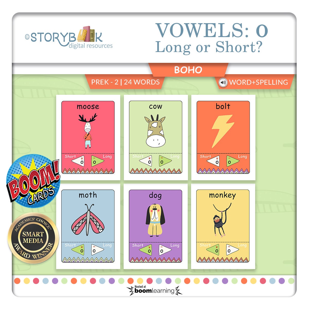 Vowels Long or Short BOOM Cards BOHO Collection - Etsy