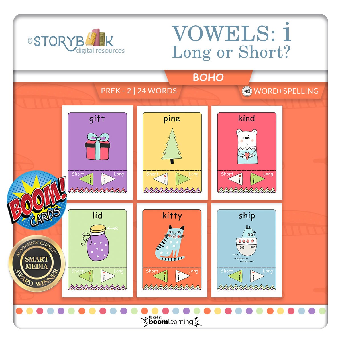 Vowels Long or Short BOOM Cards BOHO Collection - Etsy