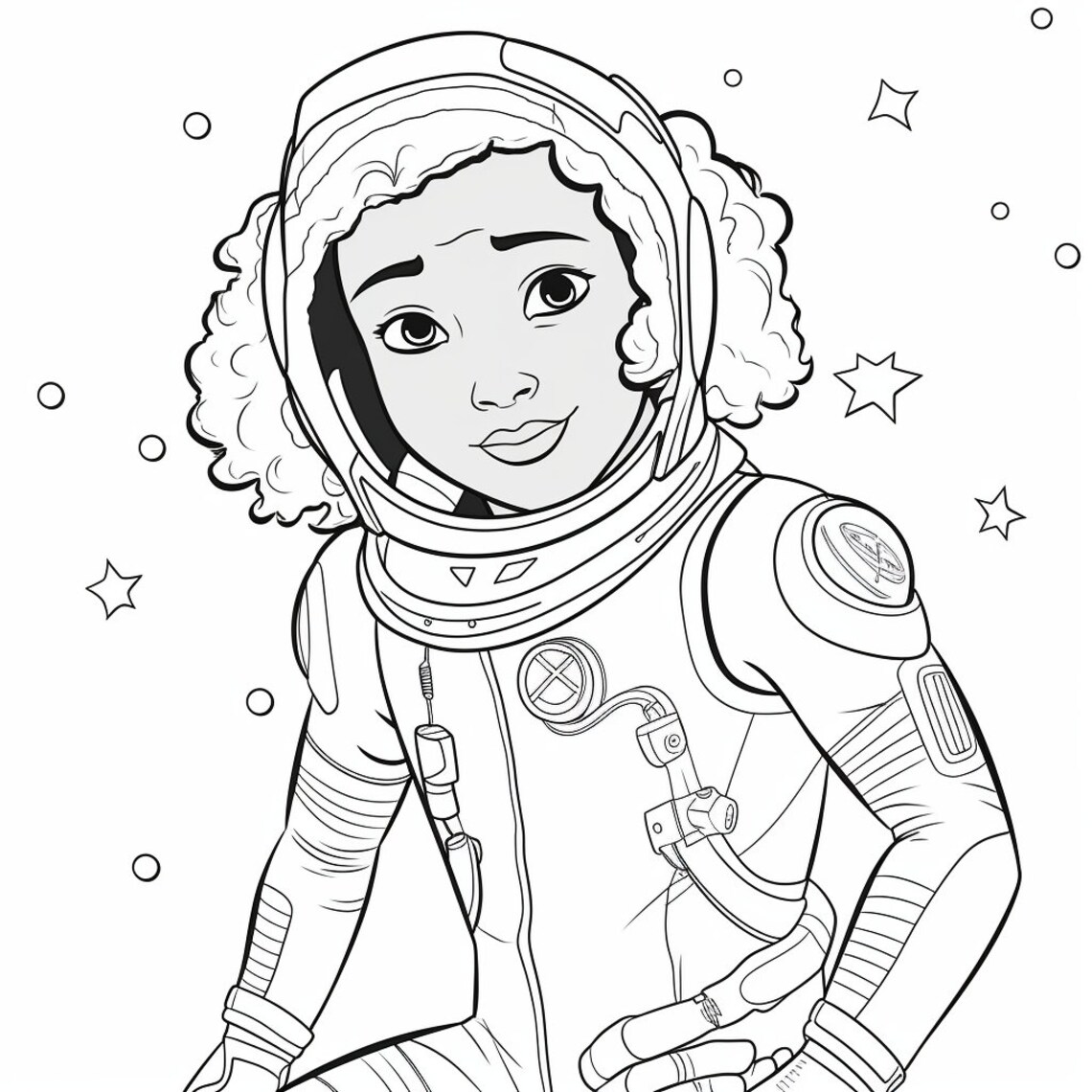 Space Explorer Coloring Pages - Inspiring and Culturally Inclusive - Etsy