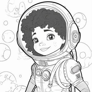 Space Explorer Coloring Pages - Inspiring and Culturally Inclusive - Etsy