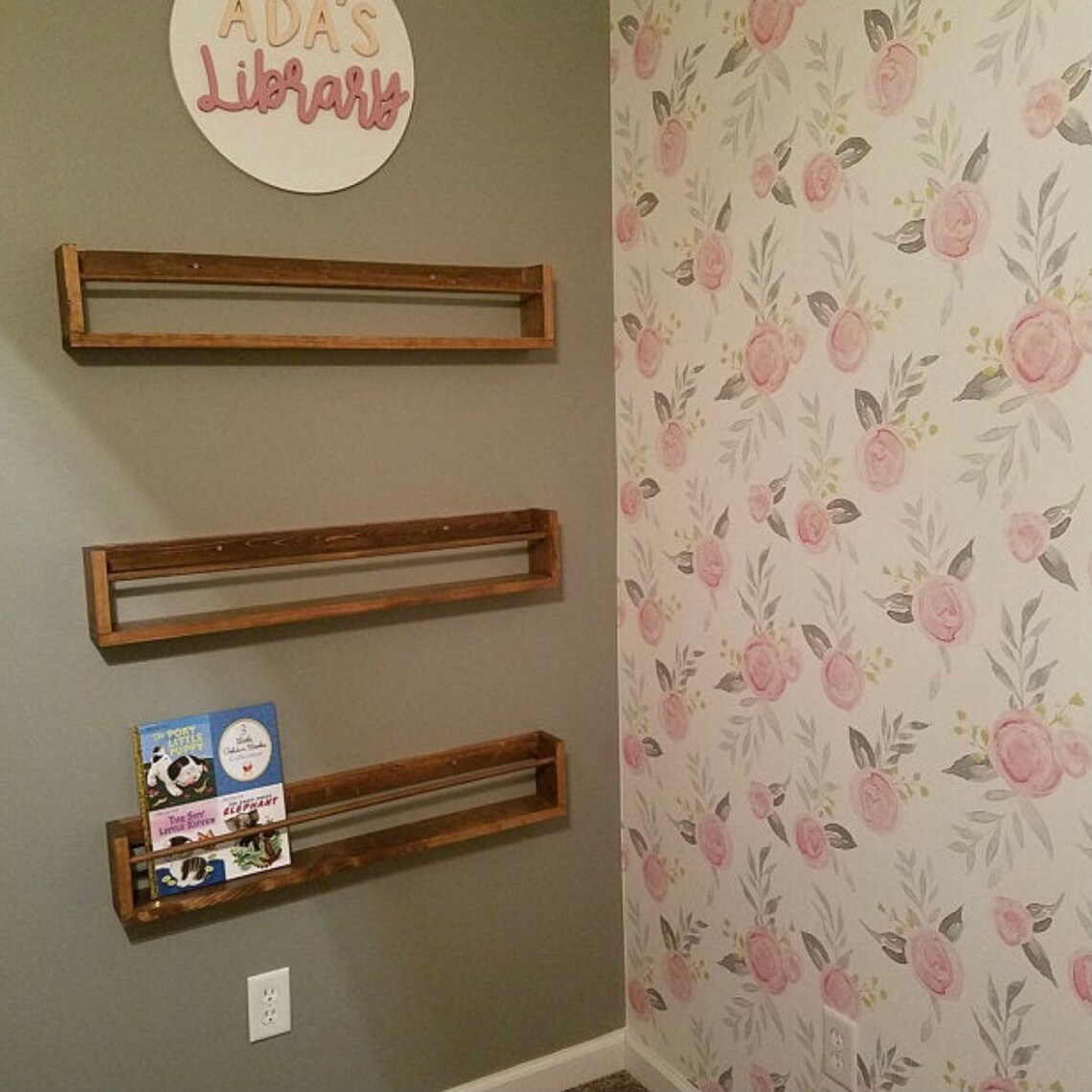 Personalized 3D Wooden Library Sign Nursery Decor Baby | Etsy