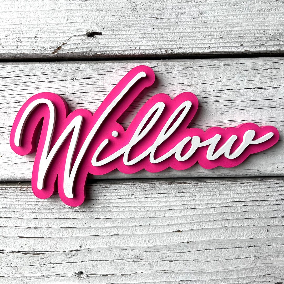 Wooden Neon Style Name Sign Custom Name Sign - Etsy