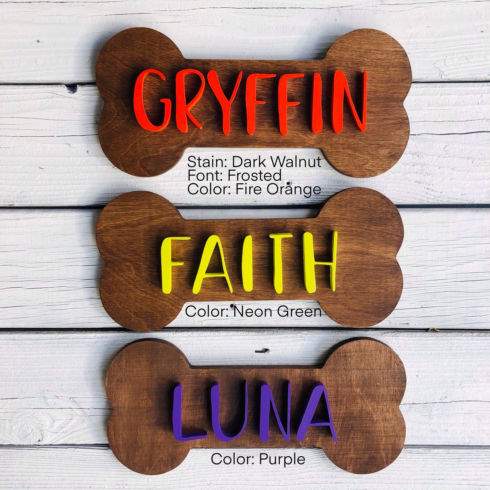 Personalized Wooden Dog Bone | Etsy