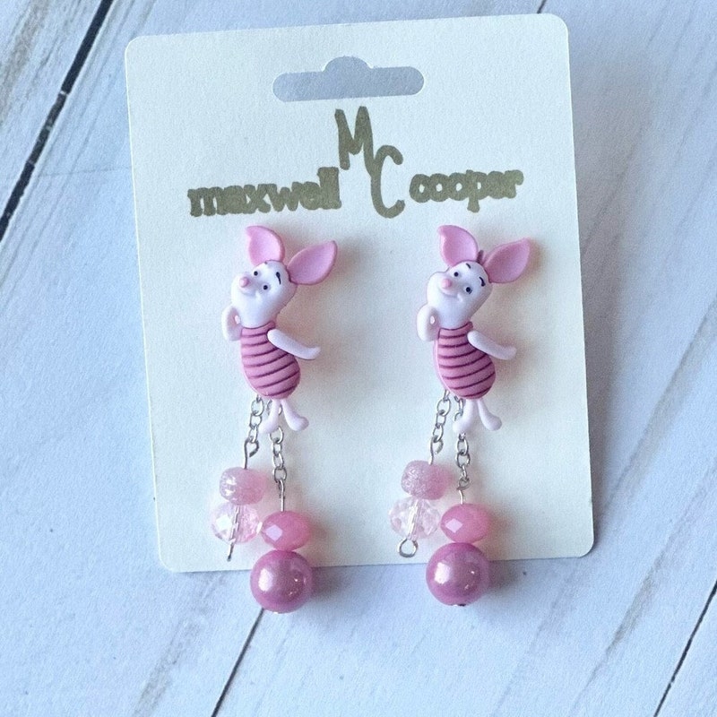 Dangle Piglet Earrings - Etsy