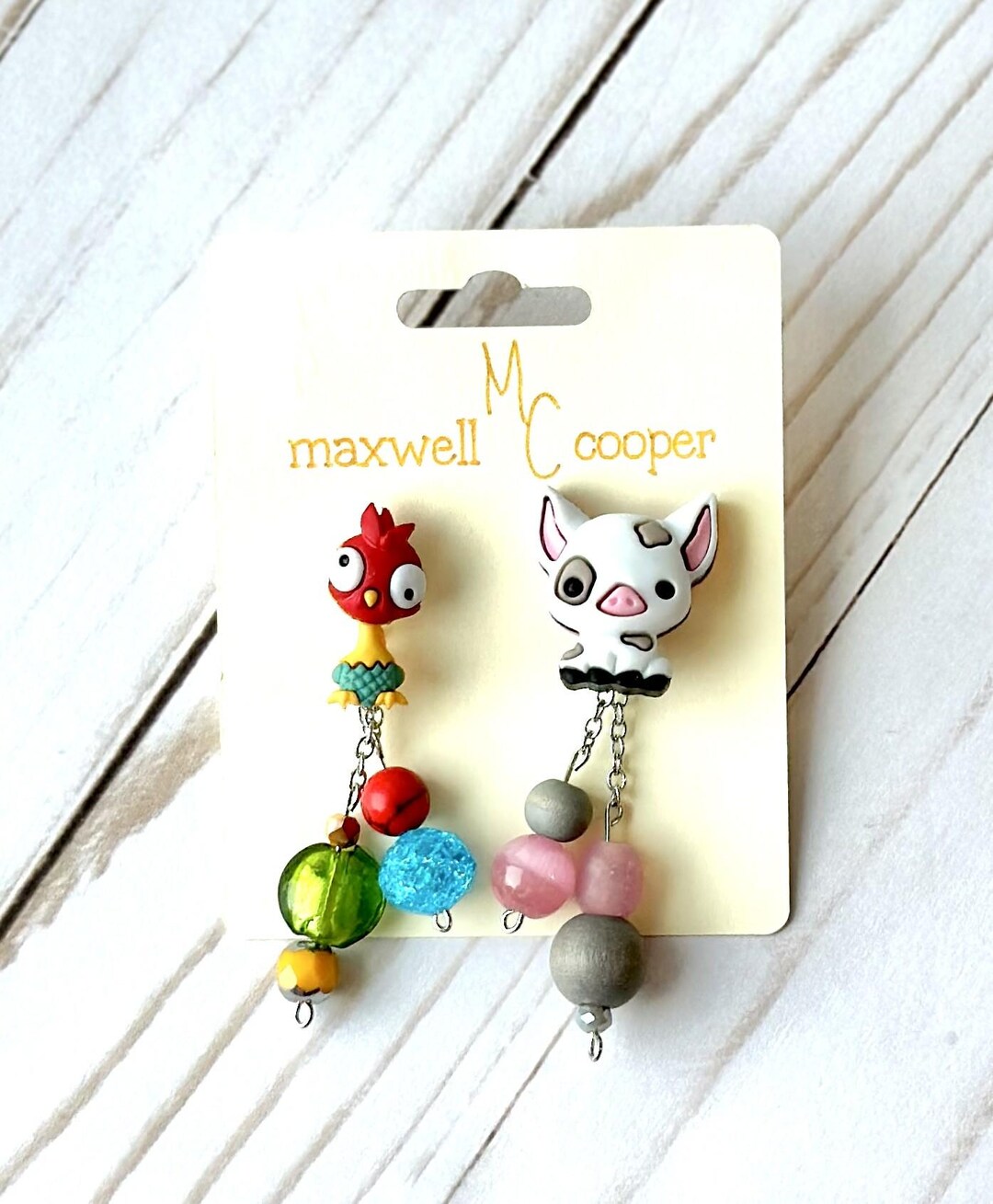 Pua and Hei Hei Inspired Earrings/moana Inspired Earrings/disney Movie ...