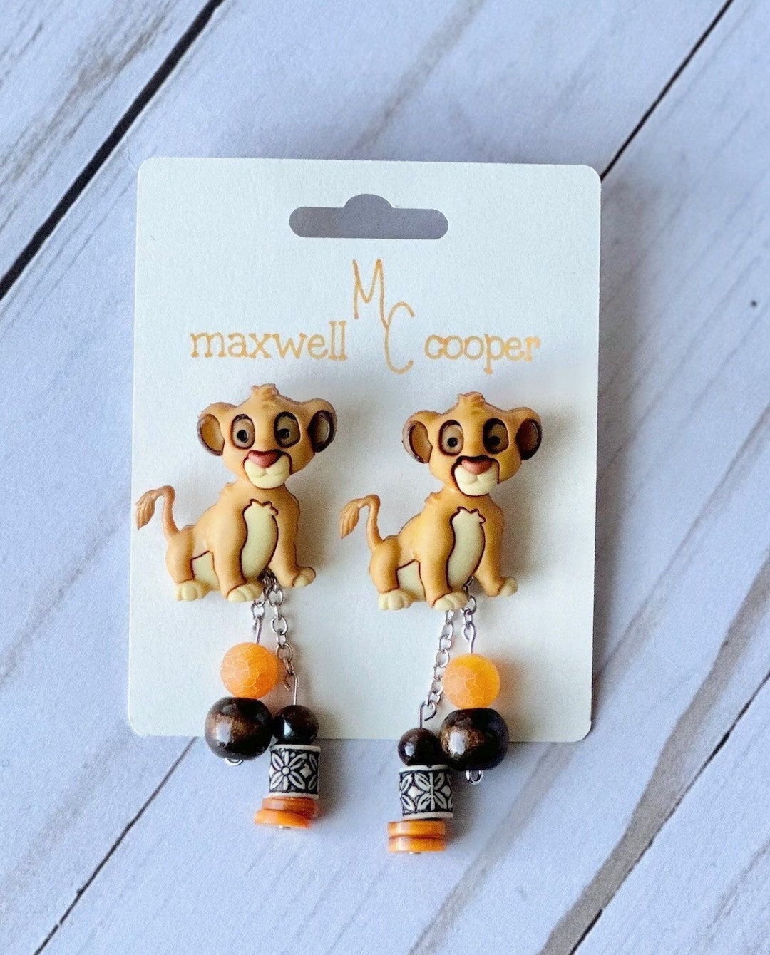 Lion King Inspired Dangle Earrings/lion King Fashion/simba Earrings ...