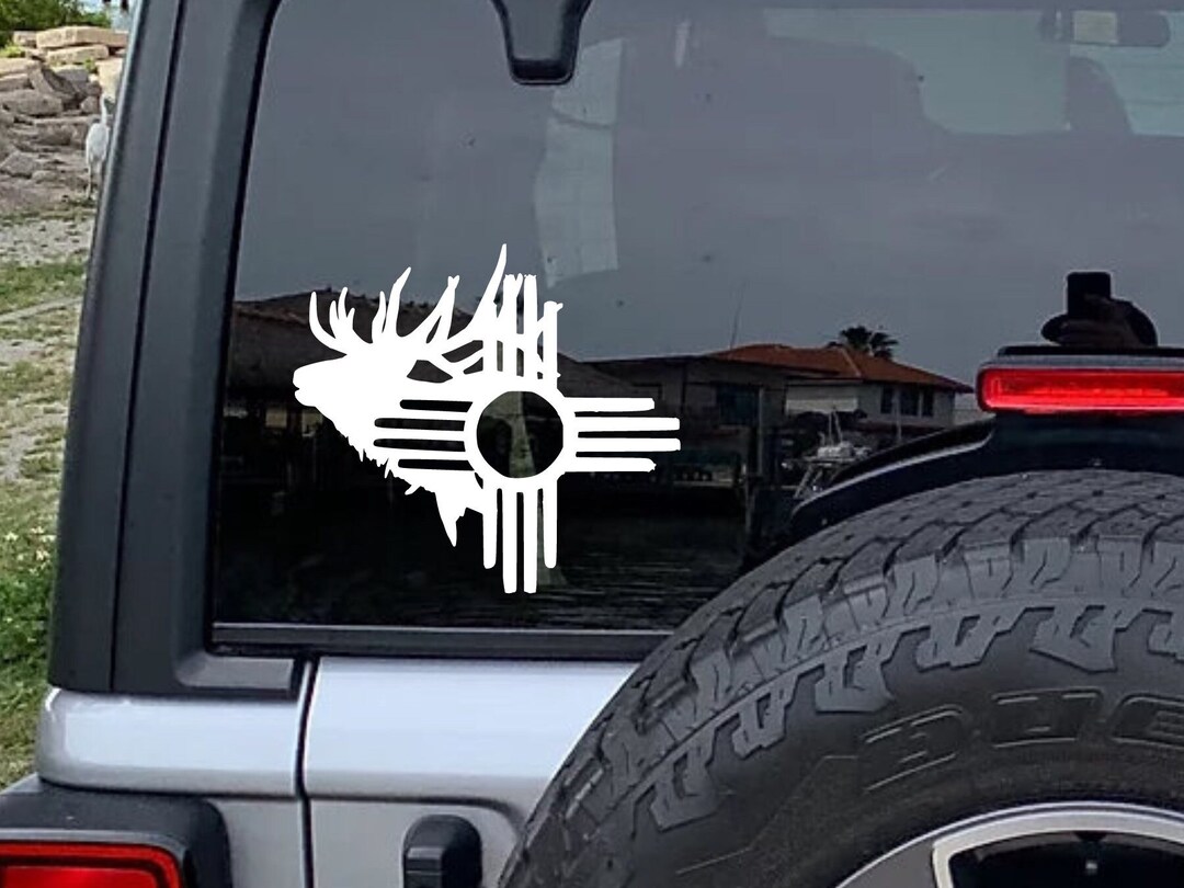 Zia Elk Decal, Car Decal, Multiple Surface Decal, New Mexico Decal, Zia ...